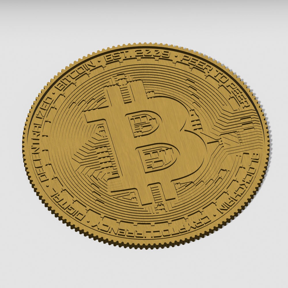 Bitcoin Iconic Coin Design 3D Print STL File - Etsy