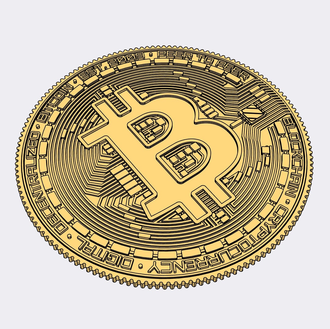 Bitcoin Iconic Coin Design 3D Print STL File - Etsy