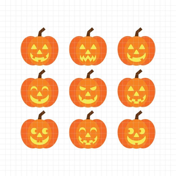 Jack O'lantern Digital Clipart Graphics Scrapbooking | Etsy