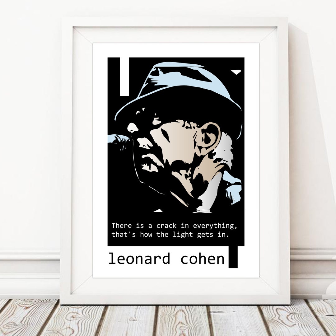 Leonard Cohen, Quotes, Design, Poster, Pop Art - Etsy