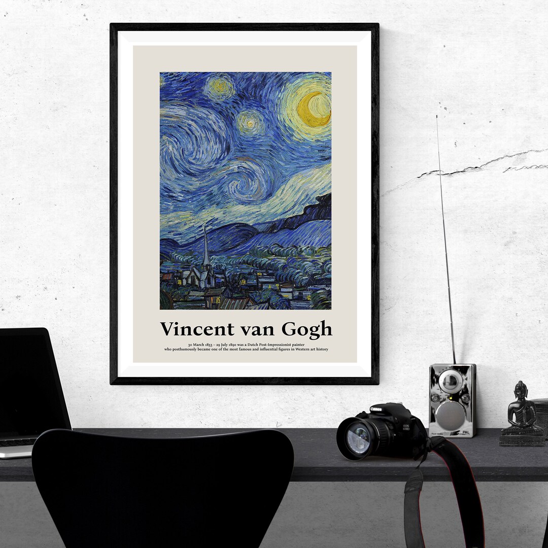 Van Gogh - Starry Night Poster - Etsy