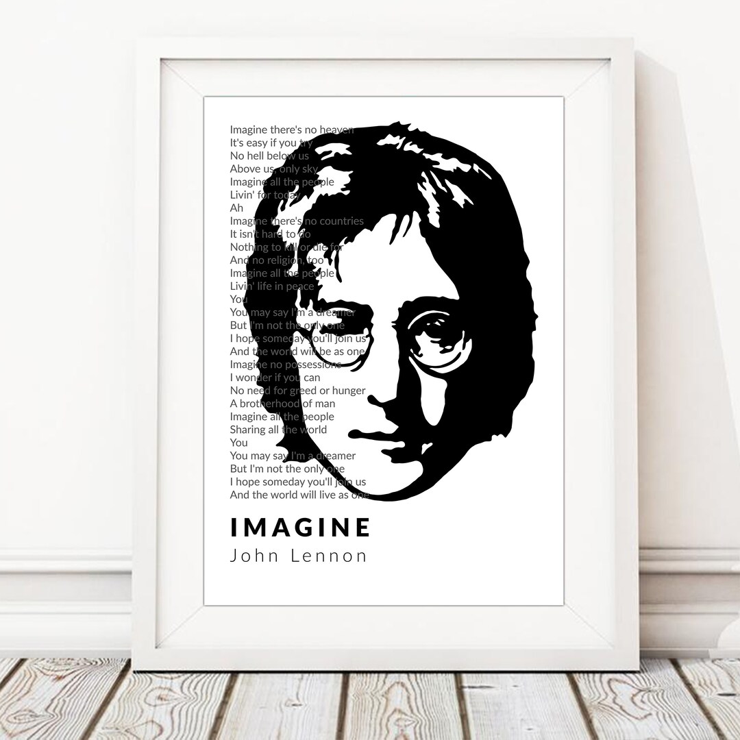 John Lennon, Imagine, Design, Poster, Pop Art - Etsy