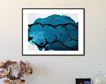 Fine Art Print Sensual Couple Sexual Painting Erotic Print