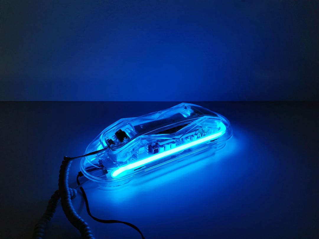 Vintage 90s Transparent Neon Phone "rhonda" by Cicena - Etsy