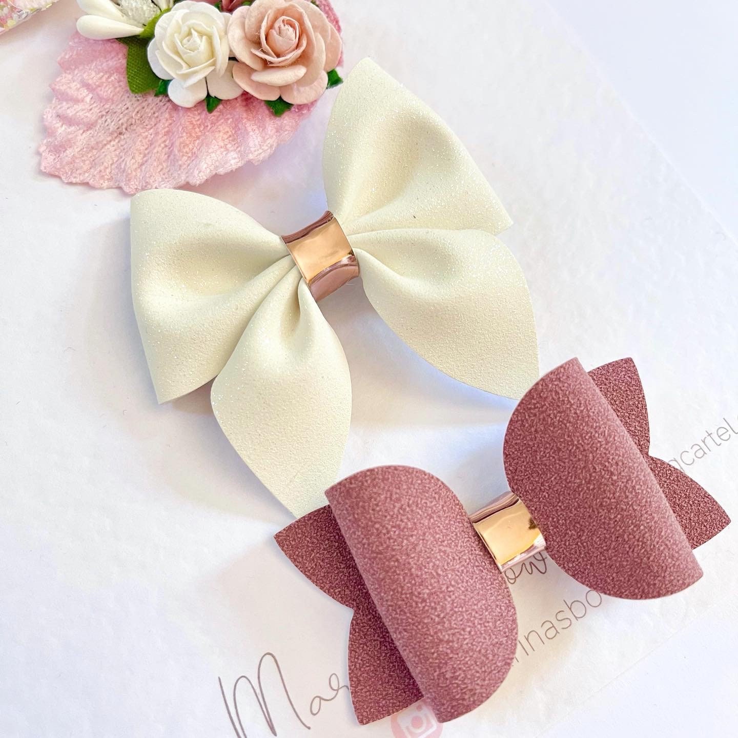 Baby girls small bows set baby gift girls hair bows pink | Etsy