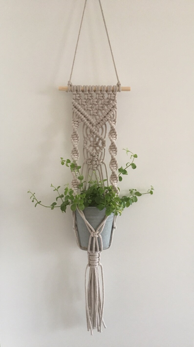 Macrame Plant Hanger Sand Wall Planter Wall Hanging Wall - Etsy