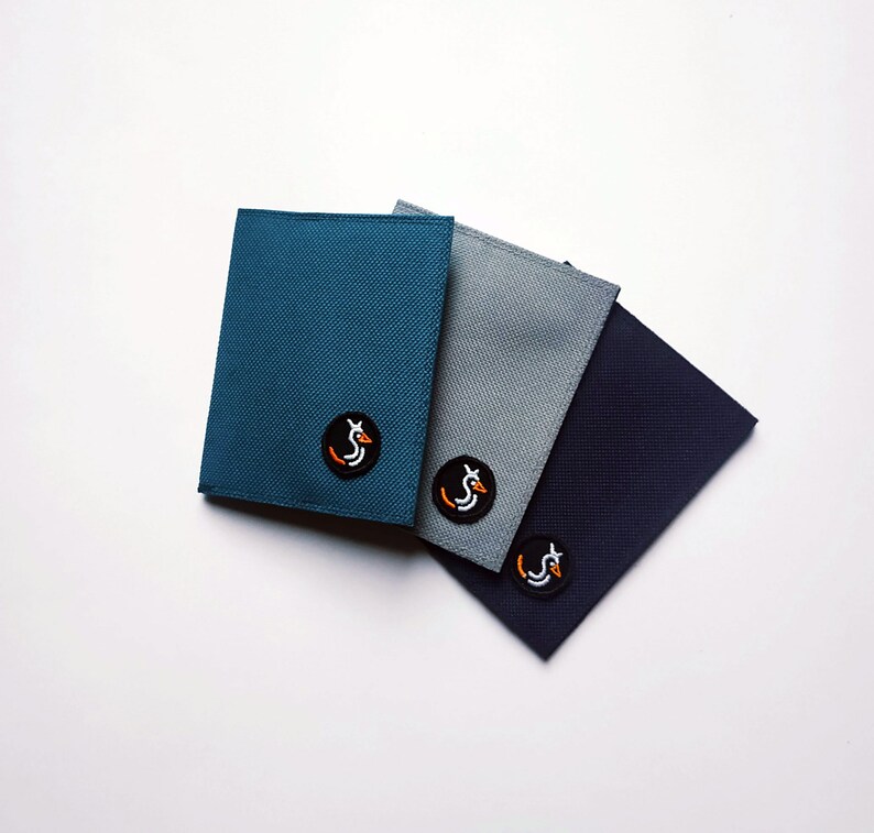 Bifold Wallet in Teal Waterproof Fabric. Vegan Wallet. Cards Wallet. - Etsy