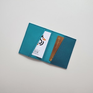 Bifold Wallet in Teal Waterproof Fabric. Vegan Wallet. Cards Wallet. - Etsy