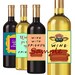 Cat Birthday Wine Labels, Set of 4 Funny Cat Lover Labels, Retro CAT ...