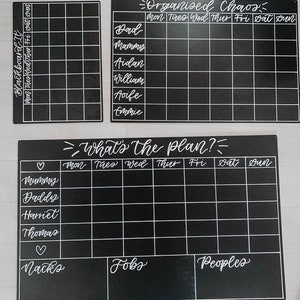 Weekly Planner Chalkboard / Family Organiser / Meal Planner / Business ...