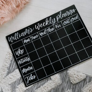 Weekly Planner Chalkboard / Family Organiser / Meal Planner / Business ...