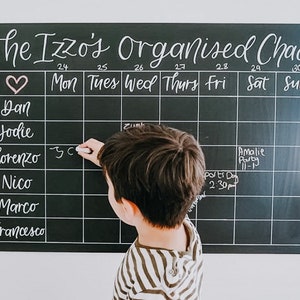 Weekly Planner Chalkboard / Family Organiser / Meal Planner / Business ...