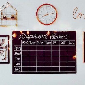Weekly Planner Chalkboard / Family Organiser / Meal Planner / Business ...