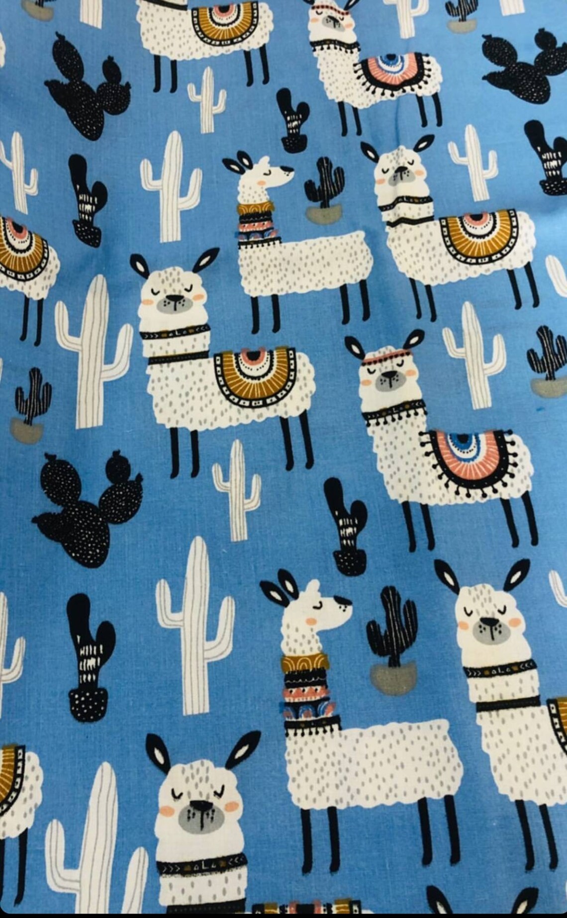 Lama Cotton Fabric by the Yardlamas Patternalpaca - Etsy