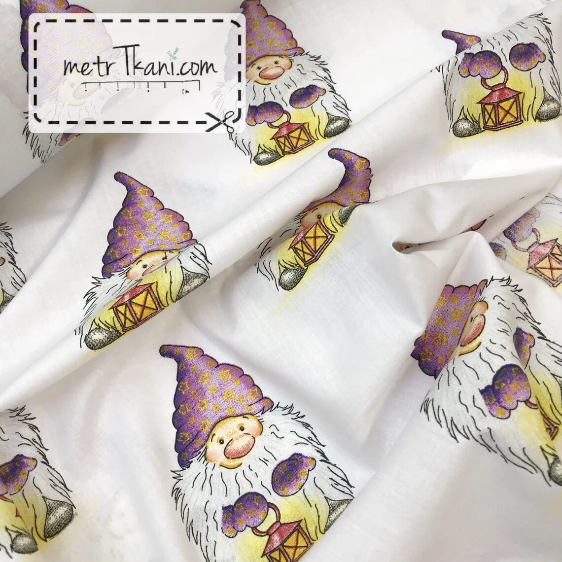 Gnomes Cotton Fabric Fat Quarterchristmas Gnomes Fabric - Etsy UK