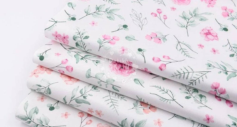 Flowers Cotton Fabric by the Yard Cotton Fabricgirls Flower - Etsy