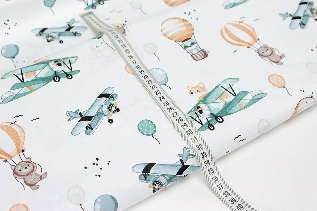 Animals Cotton Fabric by the Yard Nursery Decor Sky Fabric - Etsy