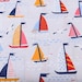 Sail Boats Fabric,cotton Fabric by the Yard,sail Boats,nautical Fabric ...