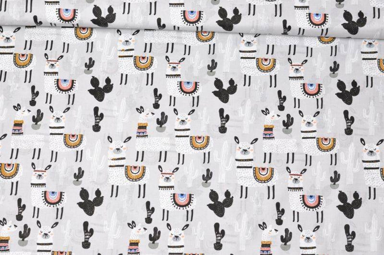 Lama Cotton Fabric by the Yardlamas Patternalpaca - Etsy