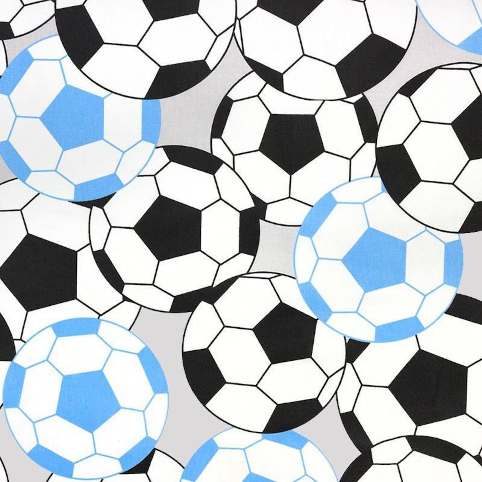 Soccer Fabricsoccer Ball Fabricsports Fabriccotton | Etsy