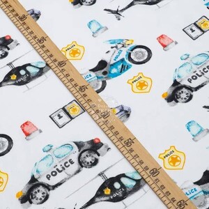 Police Car Fabric Police Vehicles Fabric Police Fabric - Etsy