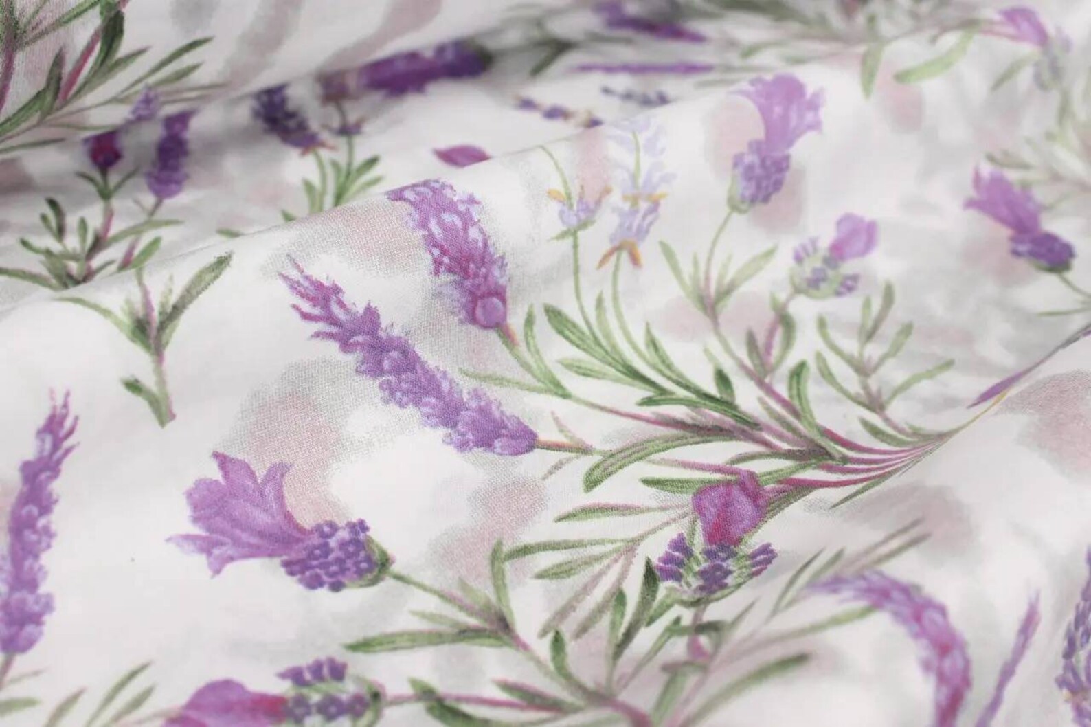 Lavender Field Cotton Fabricflowers Fabric by the - Etsy