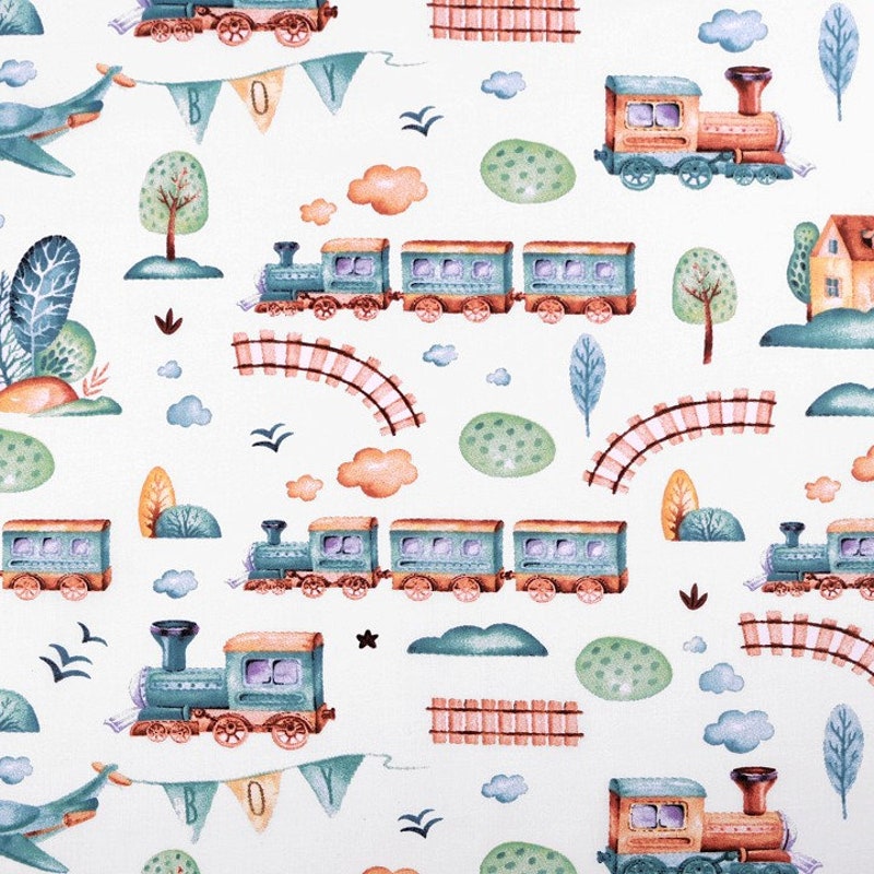 Train Fabric - Etsy
