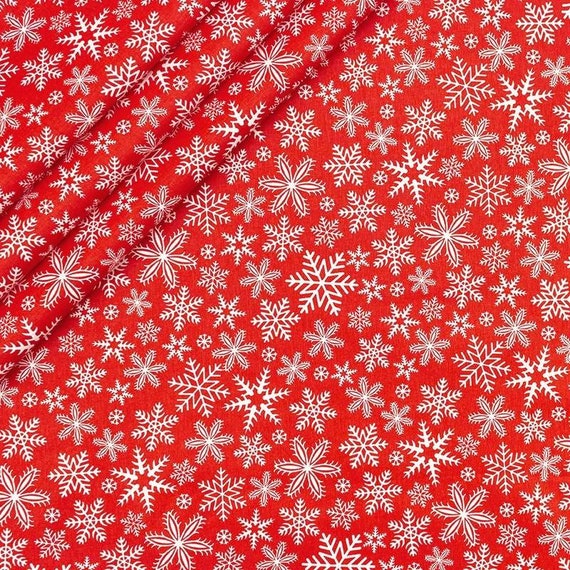 Christmas Fabric by the Yard Snowflake Fabricchristmas | Etsy