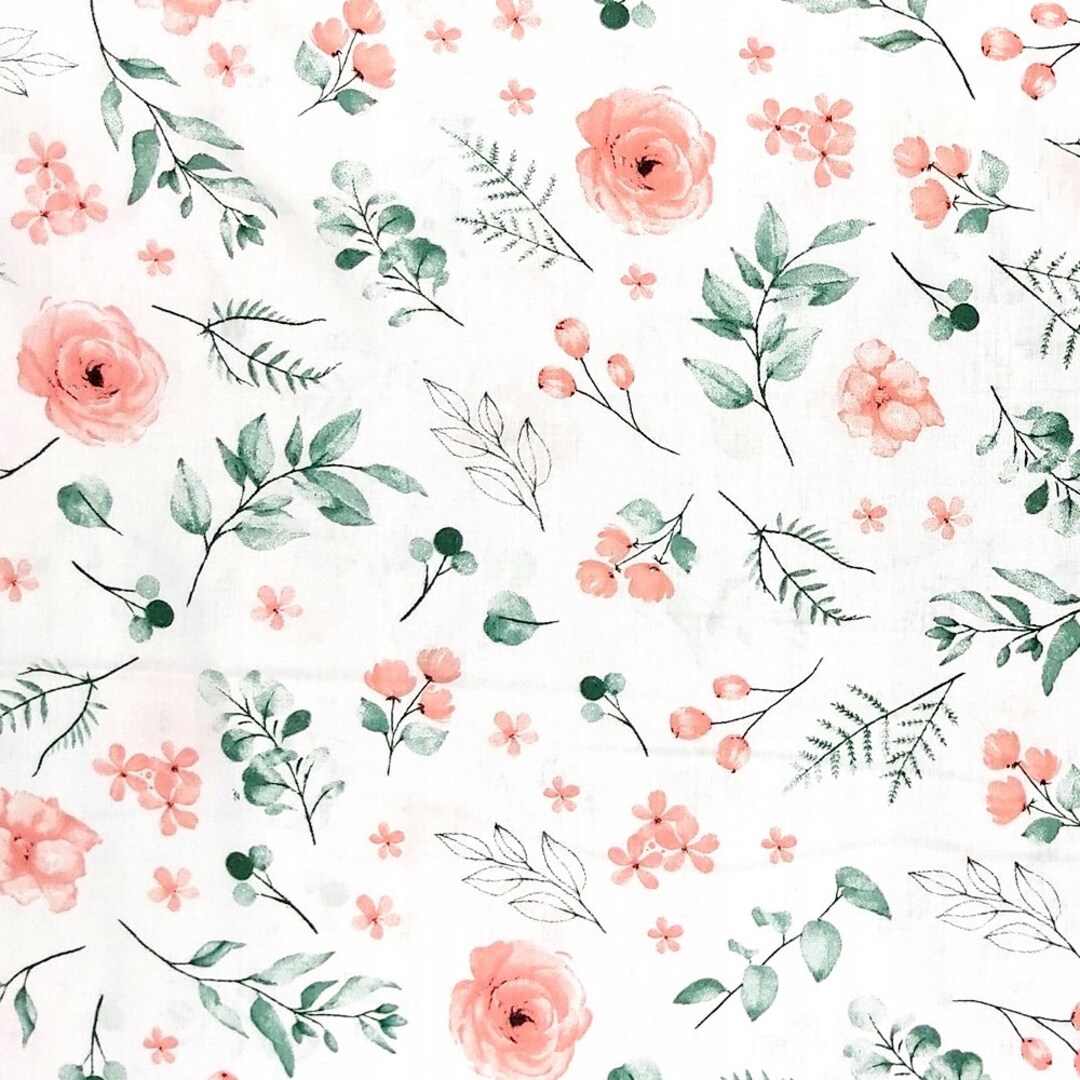 Flowers Cotton Fabric by the Yard, Cotton Fabric,girls Flower Fabric ...