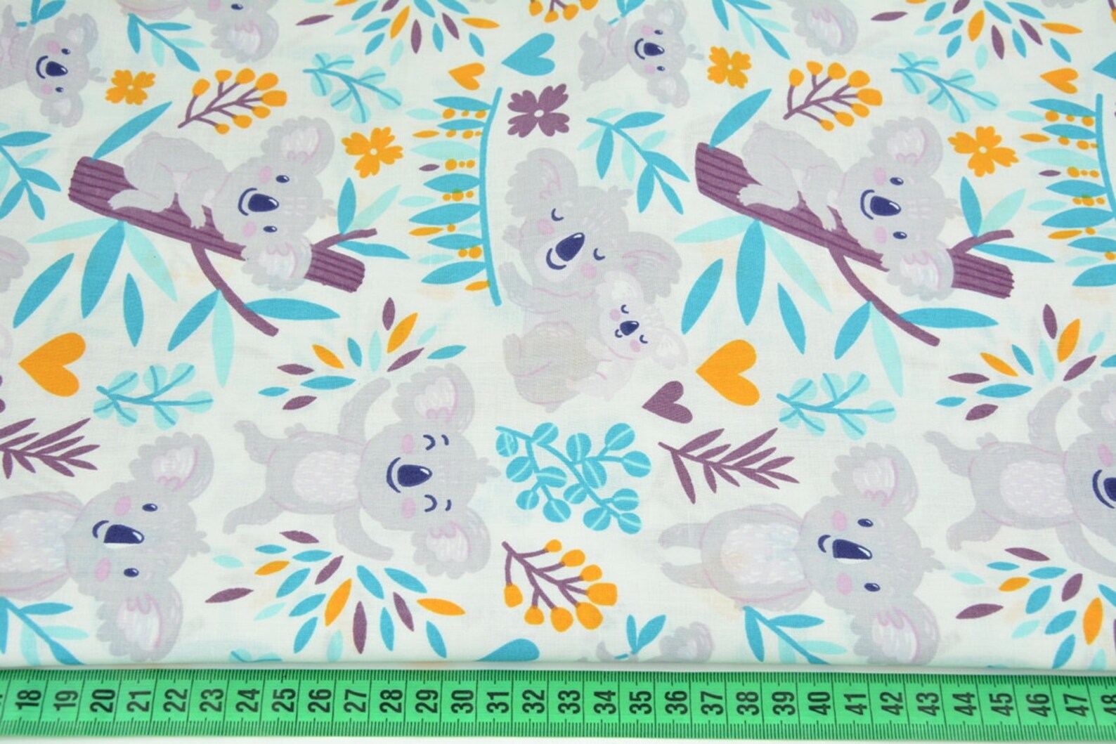 Koala Fabrickoala Cotton Fabricfabric by the Yardbaby | Etsy