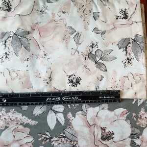 Pink Rose Flower Fabric,girl Nursery Decor Cotton Fabric by the Yard ...