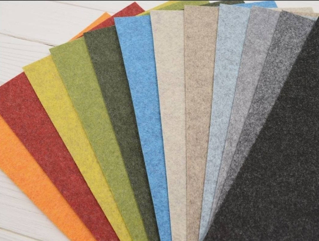 Hard Felt Sheets 7,8 11,8 2030cm Hard Felt 1.2 Mm, Melange Felt, Craft ...