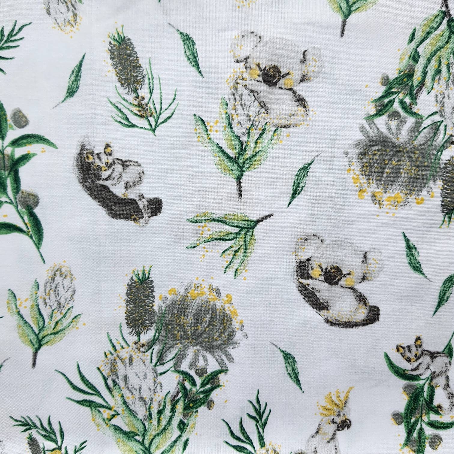 Koalas Cotton Fabric by the Yard Koala Fabric Baby Fabric - Etsy