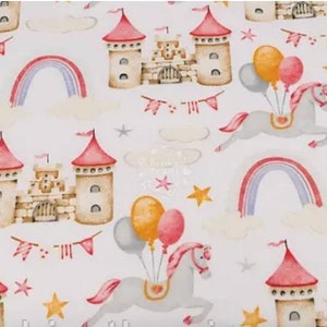 New! Castle Cotton Fabric, Princess Fafric,baby Girls Fabric,quilting ...