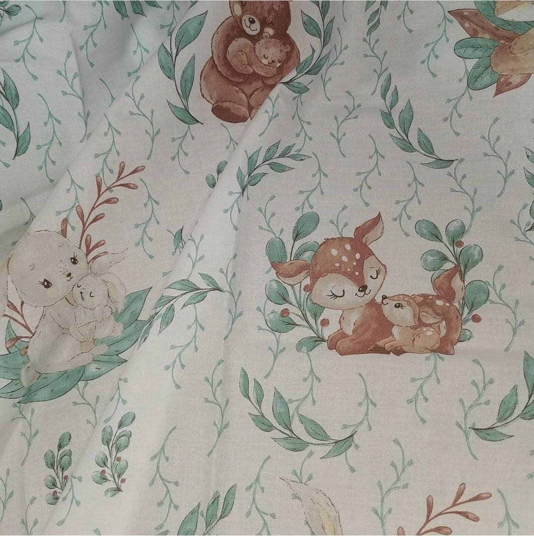 Animals Fabricmom and Baby Fabriccuddle Cotton Fabric by the - Etsy