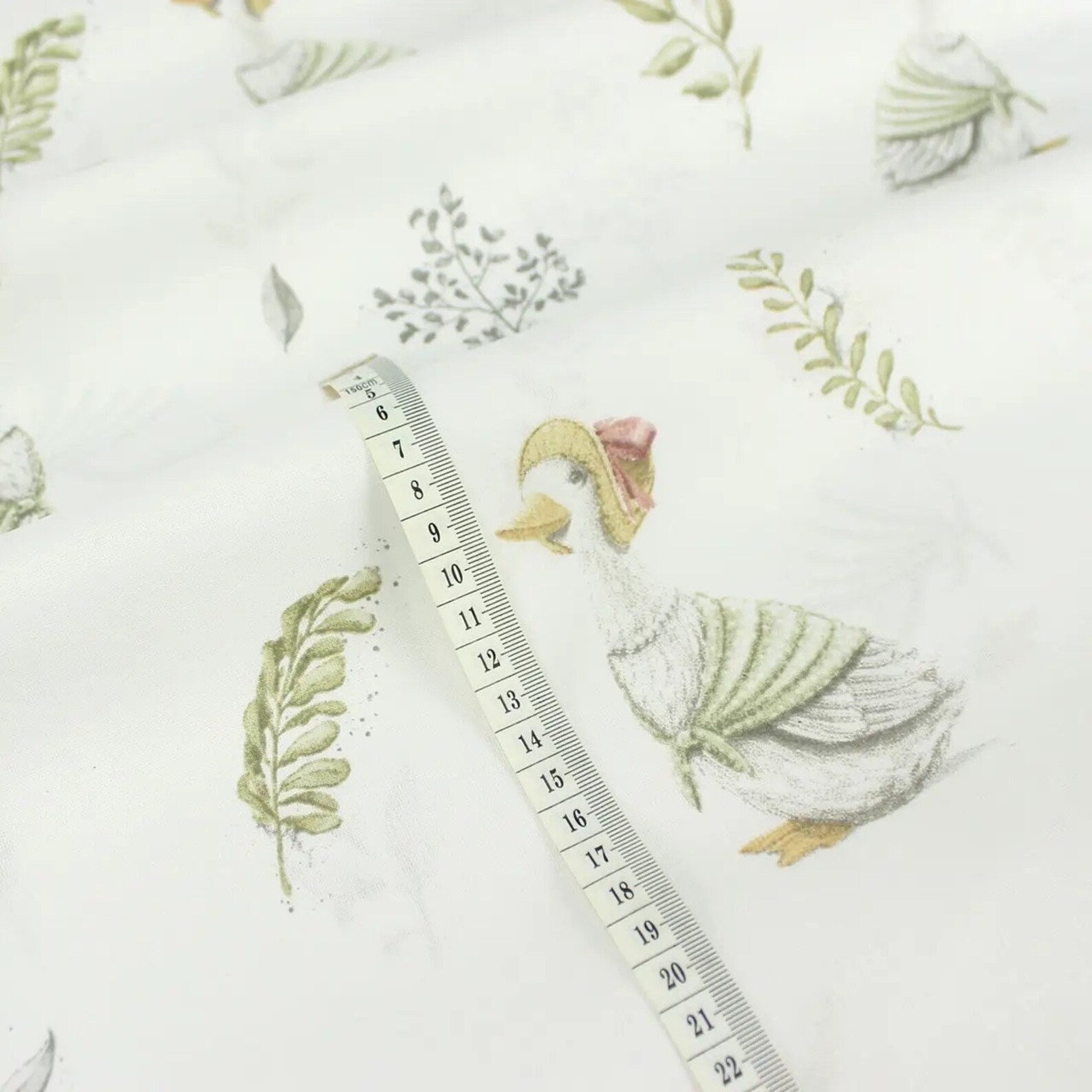 Geese Cotton Fabric, Fabric by the Yard, Neutralfabric, Goose Fabric ...