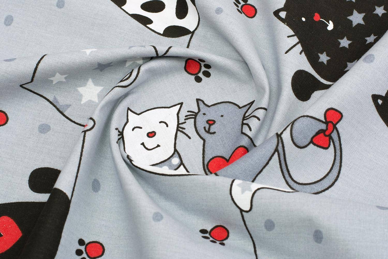 Cat Fabric by the Yard Cotton Fabric Cat Print Baby Fabric - Etsy