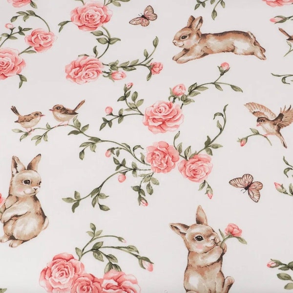 Rabbit Fabric - Etsy