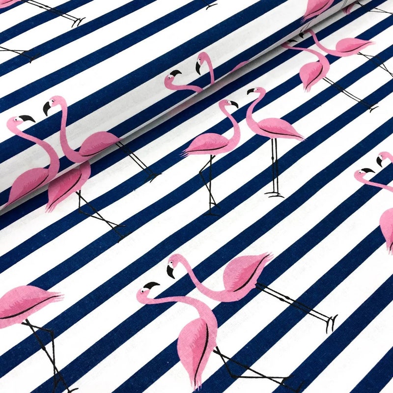 Flamingo Fabric - Etsy
