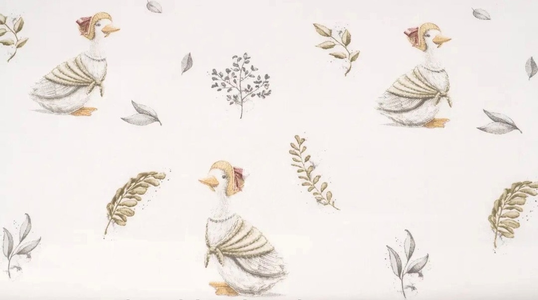 Geese Cotton Fabric, Fabric by the Yard, Neutralfabric, Goose Fabric ...
