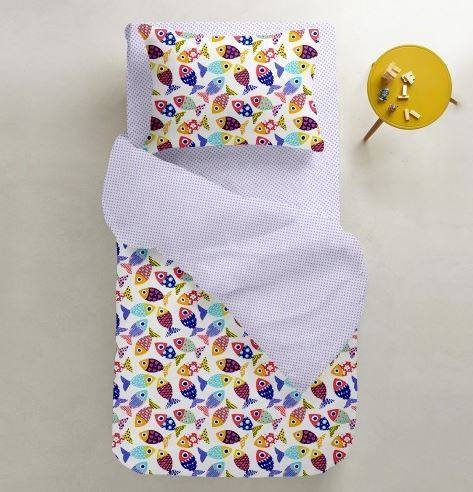 Fish cotton fabric by the Yard Multicolored Fish | Etsy