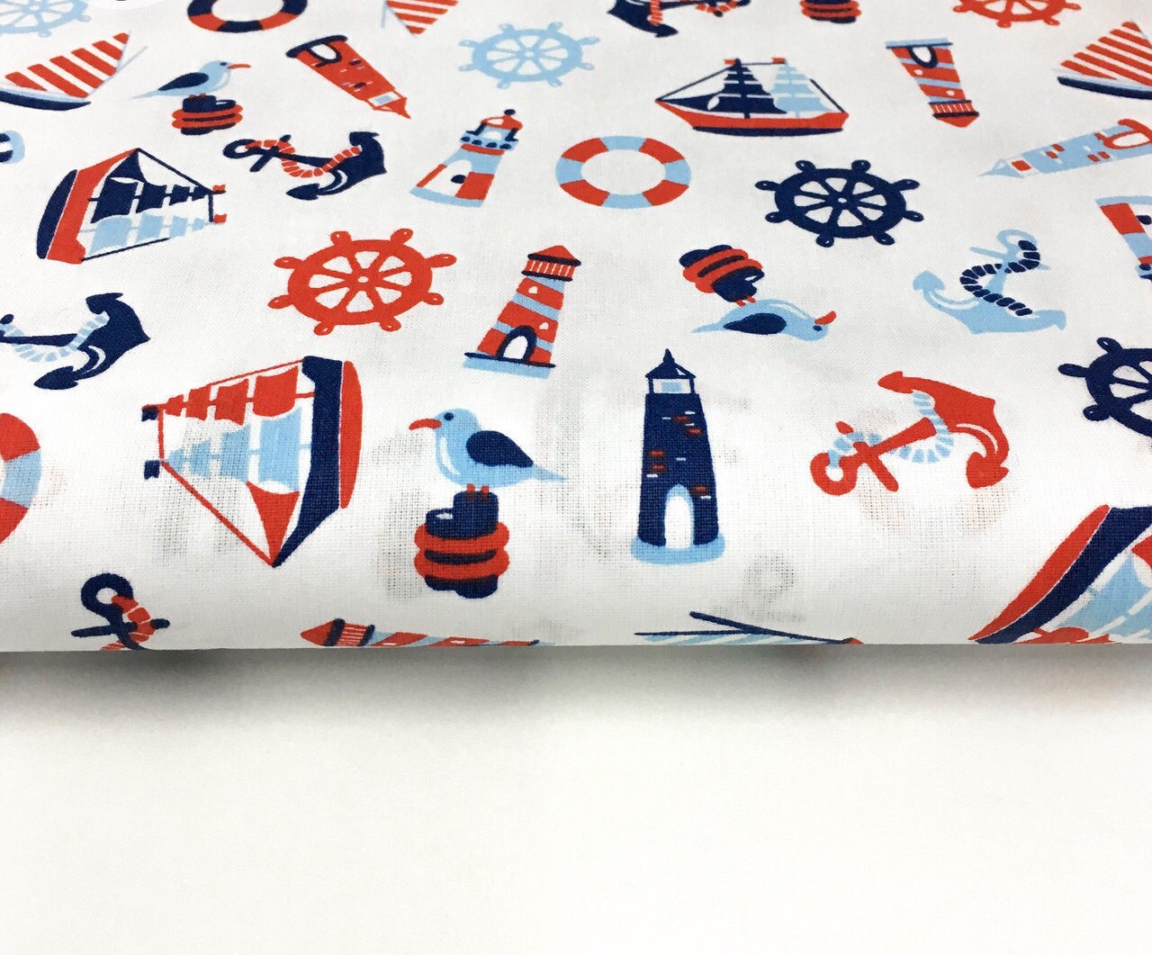 Marine Fabric Cotton Fabric Sea Fabric Ocean Fabric - Etsy