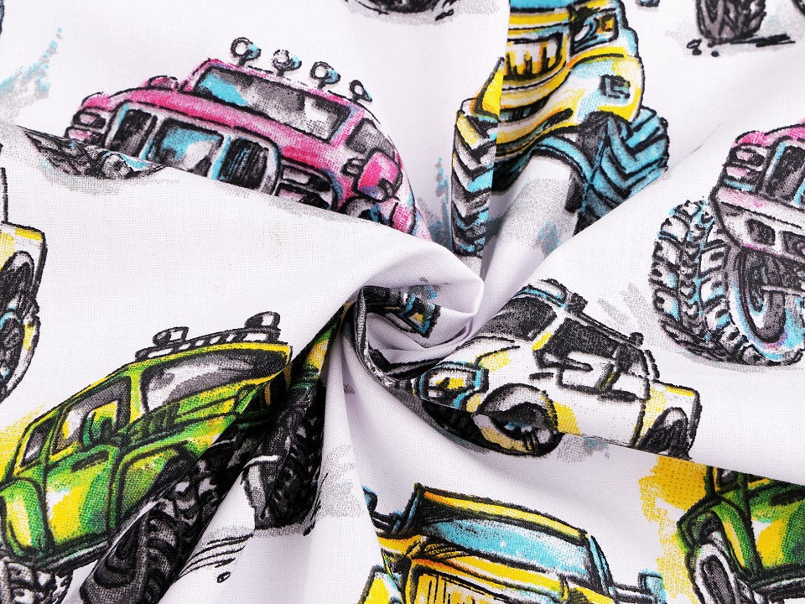 Cars Fabrictrucks Fabriccars Fabricboy Fabricfabric by the | Etsy