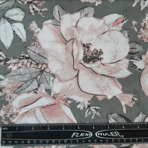 Pink Rose Flower Fabric,girl Nursery Decor Cotton Fabric by the Yard ...