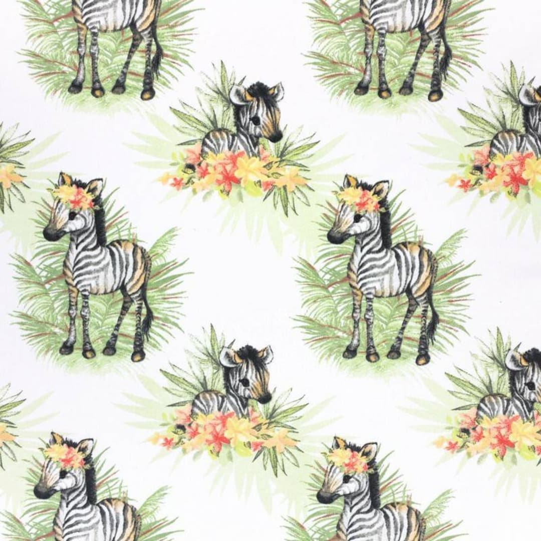 Zebra Fabric, Animals Fabric,jungle Animals Fabric,cotton Fabric ...
