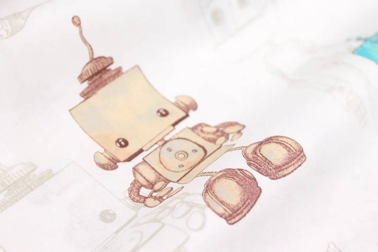 Robots Cotton Fabric Fabric by the Yard-half Yard Organic - Etsy