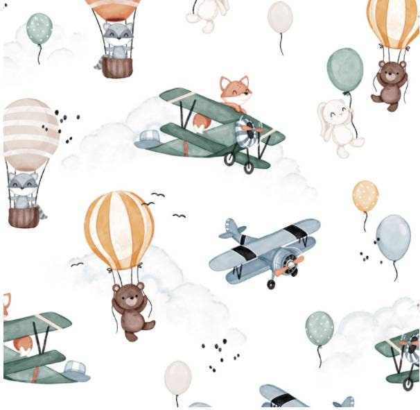 Animals Cotton Fabric by the Yard Nursery Decor Sky Fabric - Etsy