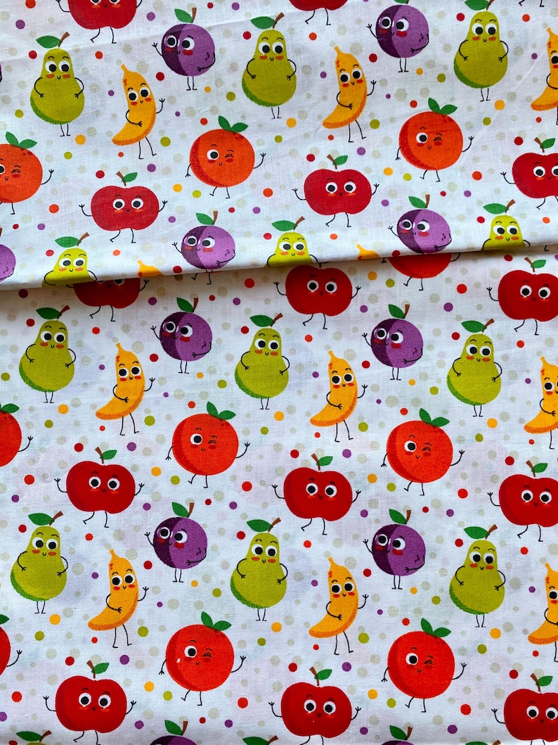 Fruit Cotton Fabric by Yard, Cute Fruit ,baby Kids Children Print,apple ...