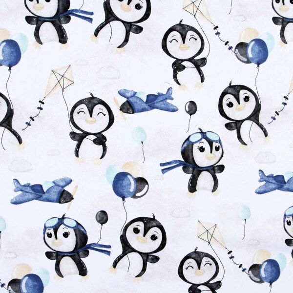 Penguin Fabric - Etsy