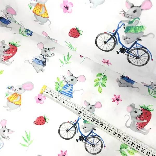 Mouse Fabricgardening Mouse Fabric Mice Fabric Cotton - Etsy